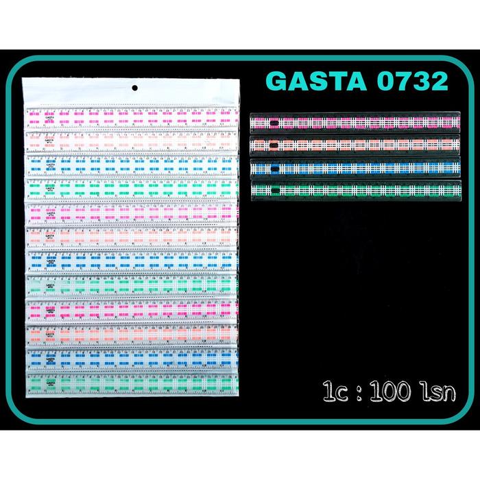Jual Sos Penggaris Gasta 30Cm Fancy Sablon / Penggaris Segitiga / Ruler ...