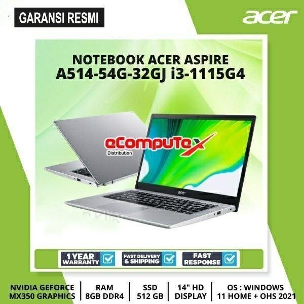 Jual LAPTOP ACER ASPIRE 5 SLIM A514-54G-32GJ CORE i3-1115G4 8GB 512GB RESMI - Kota Makassar ...