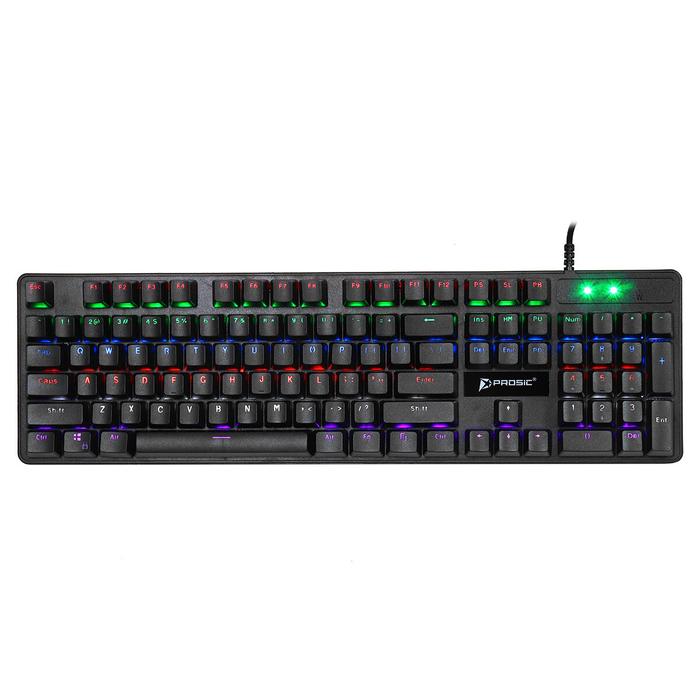 Jual SS PROSIC B101 Wired Mechanical Keyboard Blue Switch 104-Key ...