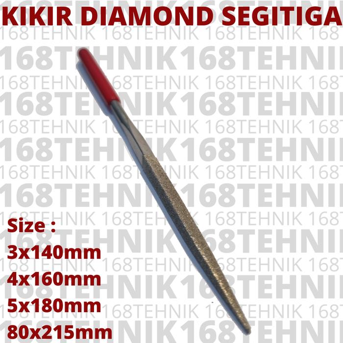 Jual KIKIR 3X140 BENTUK SEGITIGA / DIAMOND FILE SEGITIGA 140MM ...