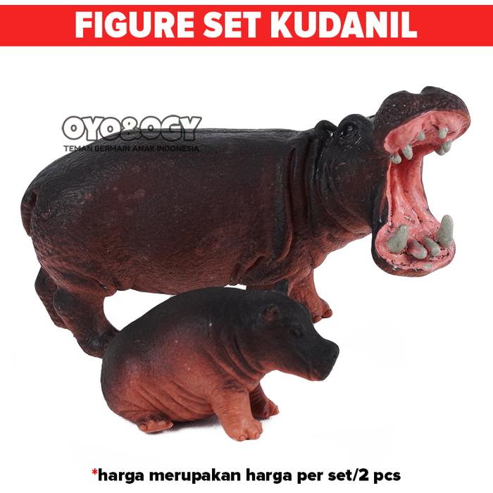 Jual Paket Action Figure Kuda Nil Mainan Edukasi Miniatur Hewan Karet ...