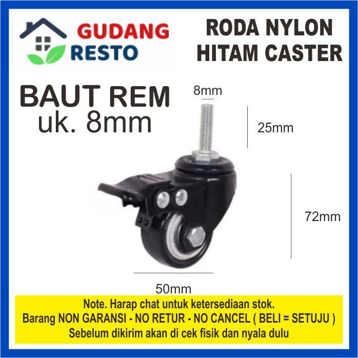 Jual Produk terlaris RODA CASTER HITAM HIDUP MATI REM NO REM CASTOR ...