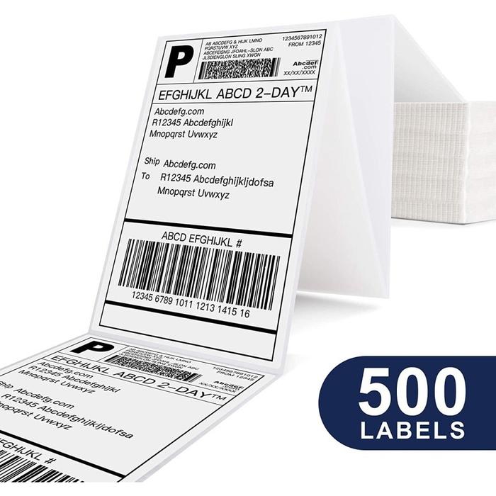 Promo Kertas Resi Label Thermal A6 Resi Barcode - 100x150mm Lipat/Roll ...