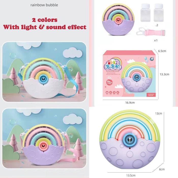 Jual Rainbow Automatic Bubble Machine Mesin Balon Air Anak - White Di ...