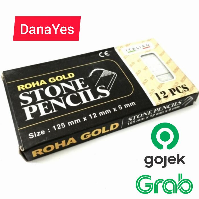 Promo Kapur Las Bubut Stone Pencil Kapur Penanda Besi Baja 1Kotak 12Pcs ...