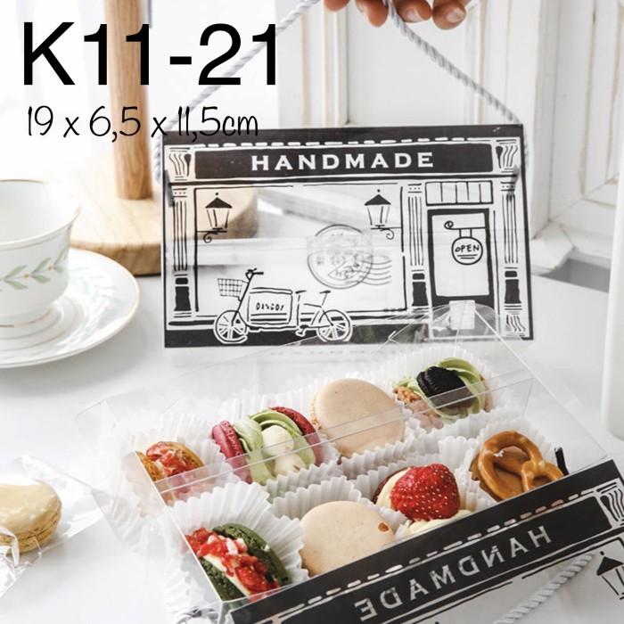 Jual kotak mika k1121 cookies, macaroon, nastar, nougat, snack dll ...
