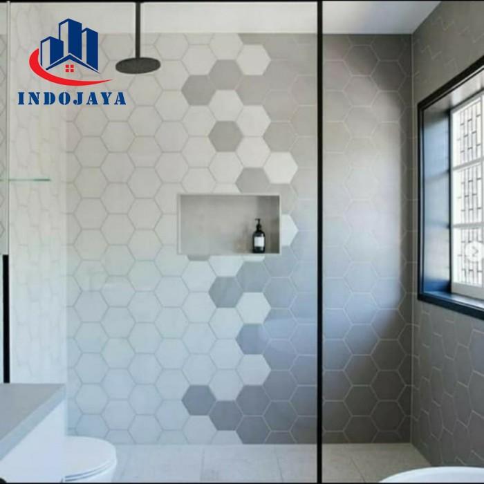 Jual granit dinding 34x39 keramik hexagonal roman putih - Kab. Bogor ...