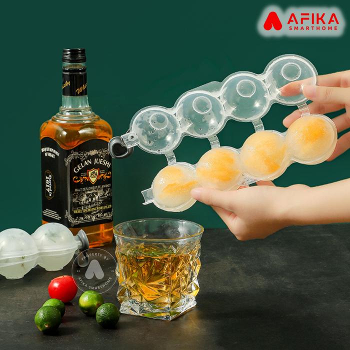 Promo Cetakan Es Batu Bulat Bentuk Bola Ice Ball Maker 4 Slot - Jakarta ...