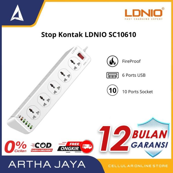 Jual Stop Kontak LDNIO SC10610 [10 OUTLETS Power Socket 5USB +PD QC 3.0 ...