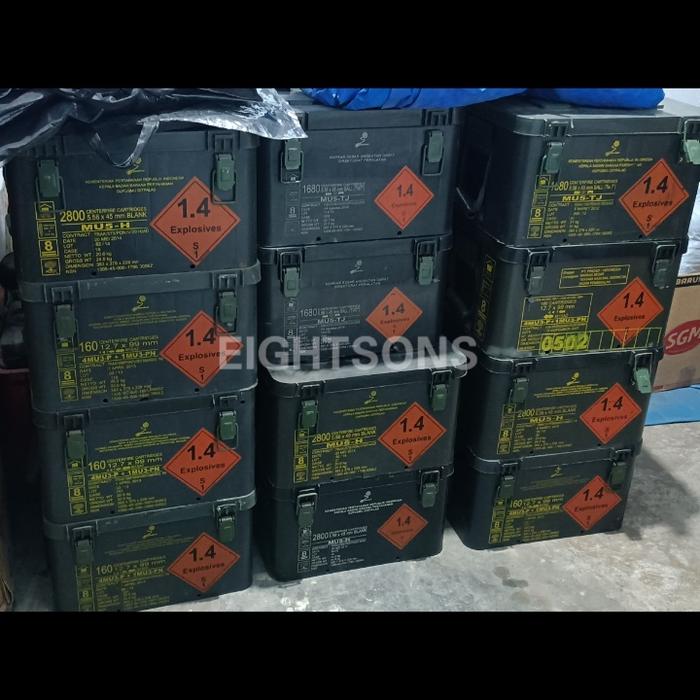 Jual Box Peluru Bekas Jatah TNI Kotak Penyimpanan Tool Box Fiber Pindad ...