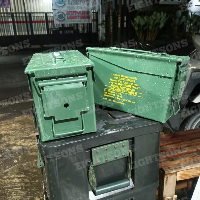 Jual Box Kotak Peluru PINDAD Bekas Kaleng Besi Multifungsi Serbaguna ...