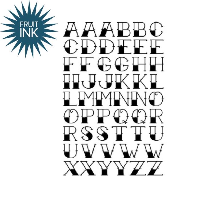 Jual Fruit ink Tattoo Nama - Alphabet - ALPHABET - Jakarta Utara ...