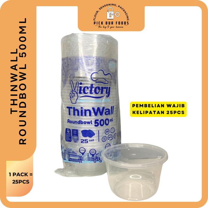 Promo THINWALL ROUNDBOWL 500 ML | MANGKOK PLASTIK THIN WALL BULAT 500ML - Kota Tangerang Selatan ...
