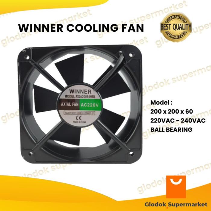 Jual Winner Cooling Fan 220V 220 volt Kipas Angin 20x20 20 cm AC besi ...