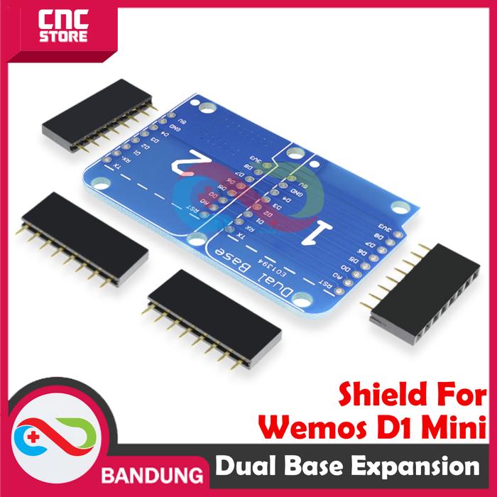 Promo DUAL BASE EXPANSION SHIELD FOR WEMOS D1 MINI - Kota Bandung - CNC ...