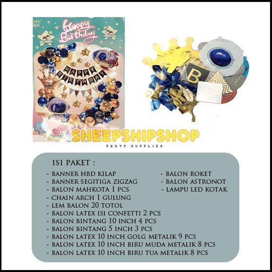 Jual PAKET DEKORASI ULANG TAHUN HBD SET Balon Astronot Frozen Avengers ...