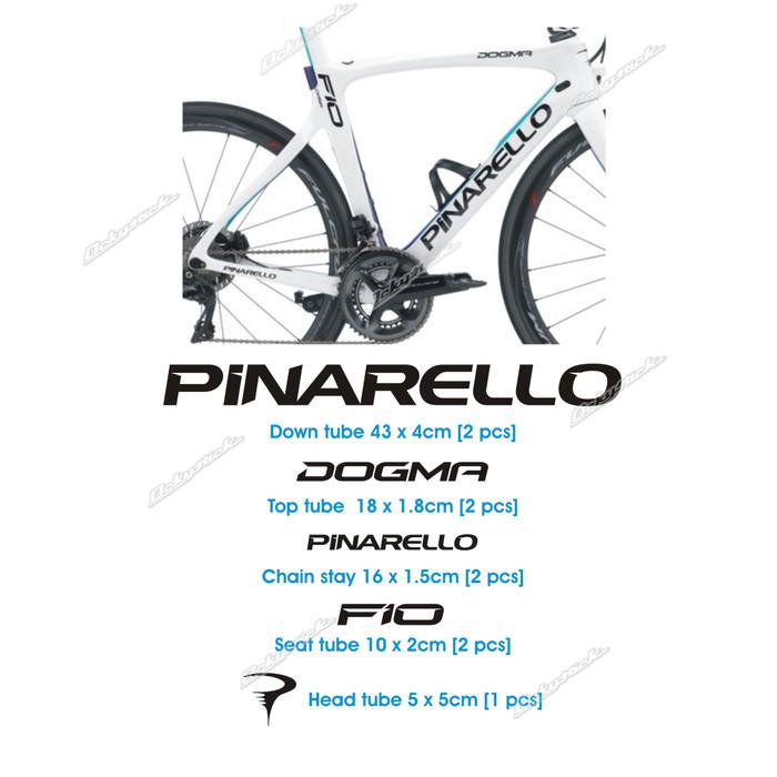 Jual cutting sticker desain ROAD BIKE PINARELLO DOGMA F10 stiker sepeda ...