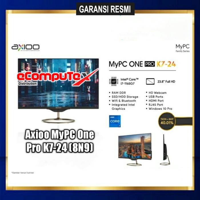 Jual PC AIO AXIOO MYPC ONE PRO K7-24 (8N9-3) i7 8GB 1TB 24"INCH TKDN RESMI - Jakarta Barat ...