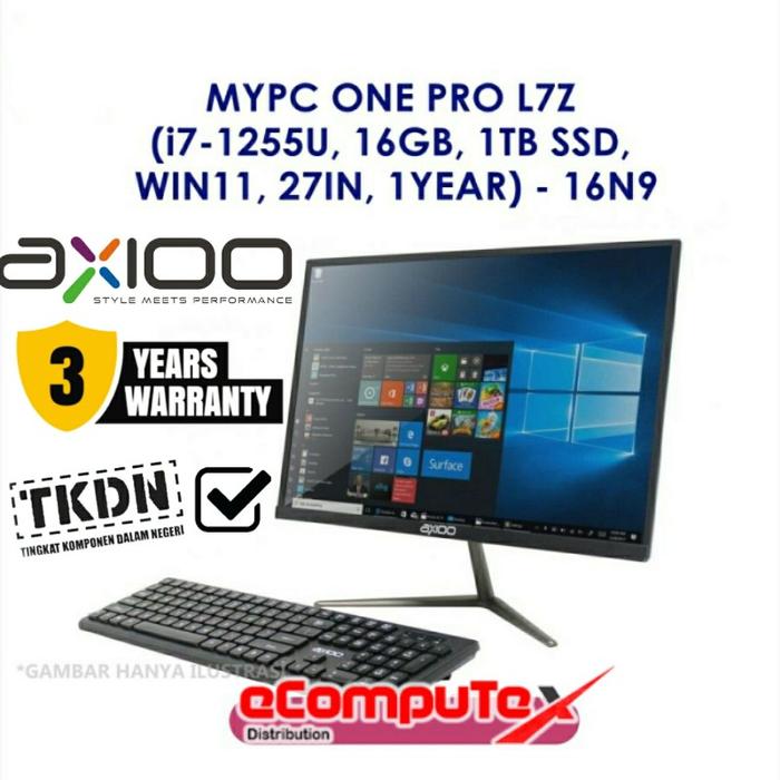 Jual PC AIO AXIOO MYPC ONE PRO L7Z (16N9-3) i7 16GB 1TB 27"FHD(4K) RESMI - Kota Makassar ...