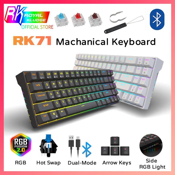 Jual RK71 70% Hot Swappable Mechanical Keyboard Wireless Bluetooth Type ...