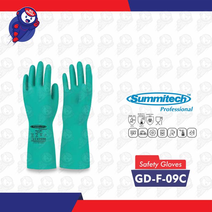 Jual Summitech GD-F-09C Chemical Glove Sarung Tangan Kimia Nitrile ...