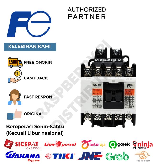 Jual FUJI ELECTRIC KONTAKTOR SC-05 AC110V CONTACTOR 1A1B 1NO 1NC ...