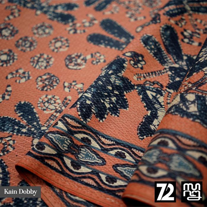 Promo BAHAN BATIK Dobby Dobi Dobbi Dolbi Motif Capung Warna Orange ...