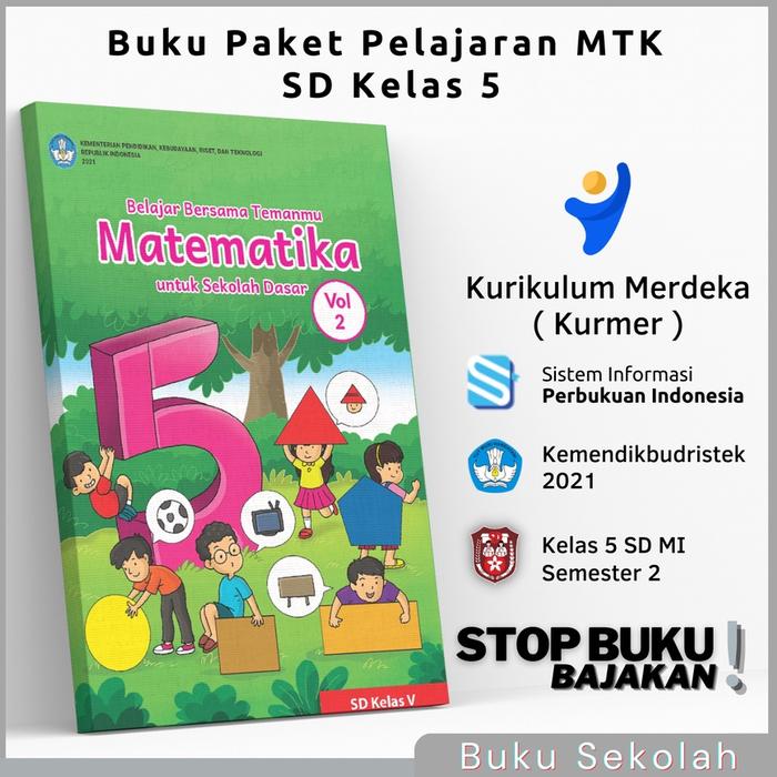 Jual Buku Mtk Matematika Kelas 5 SD Kurikulum Merdeka Vol Volume ...