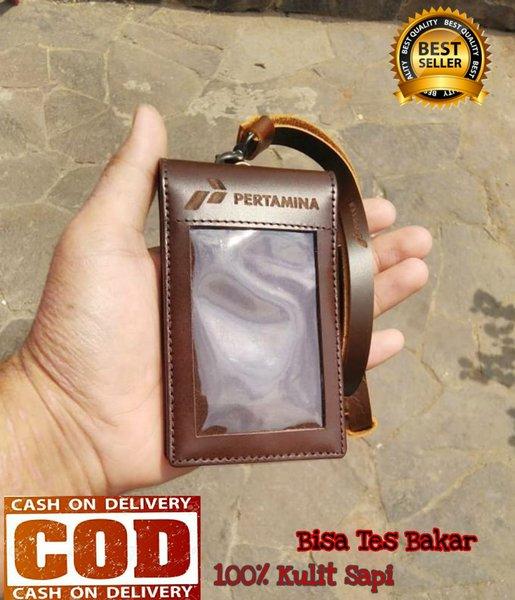 Jual ID Card - Name Tag Holder - Dompet Id Card Kulit Asli PERTAMINA ...