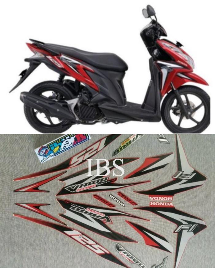 Jual STRIPING VARIO 2012 TECHNO HELM IN 125 FI MERAH HITAM POLET HONDA ...