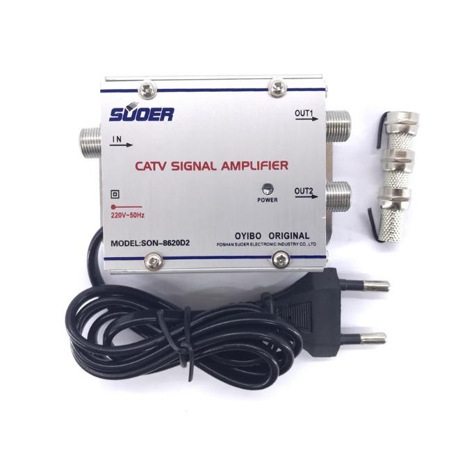 Jual Booster plus Splitter Penjernih dan Penguat Sinyal TV 2 jalur way ...