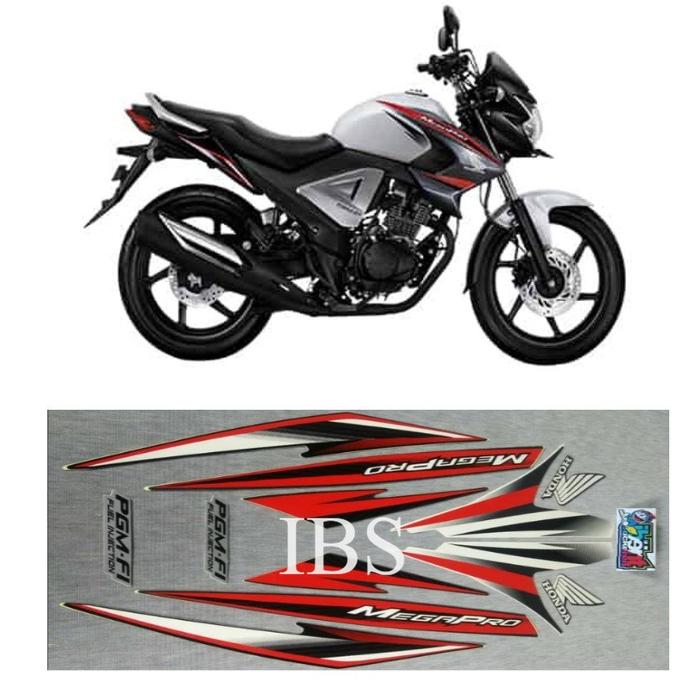 Jual STRIPING STANDAR HONDA MEGAPRO MEGA PRO FI PUTIH MERAH 2013 2014 ...