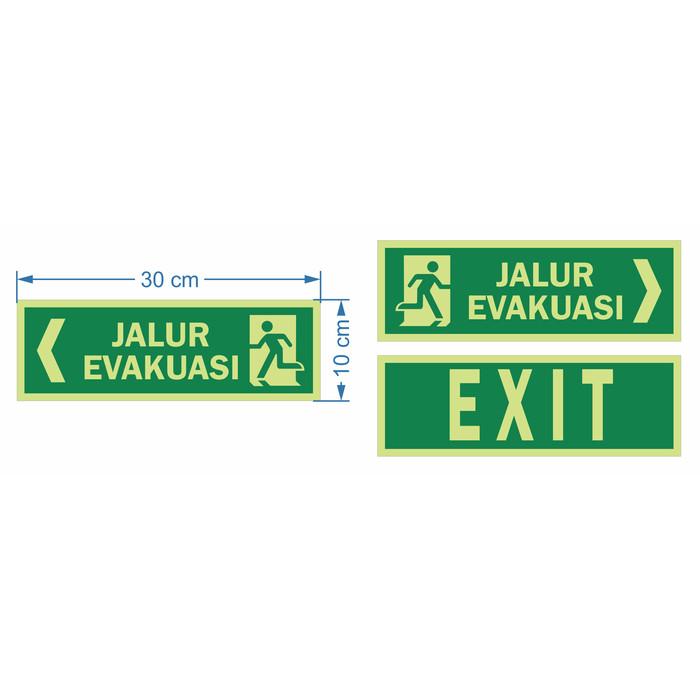 Jual Terbaru Plang Papan Rambu Jalur Evakuasi Dan Exit Acrylic Fosfor ...