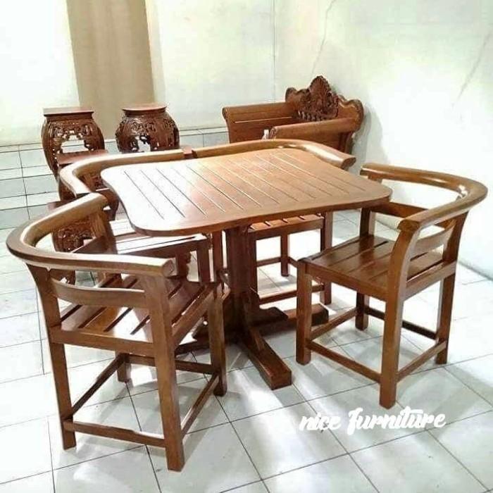 Jual Meja kursi makan minimalis kayu jati 4 kursi segi empat - Kab. Jepara - Nice Furniture ...