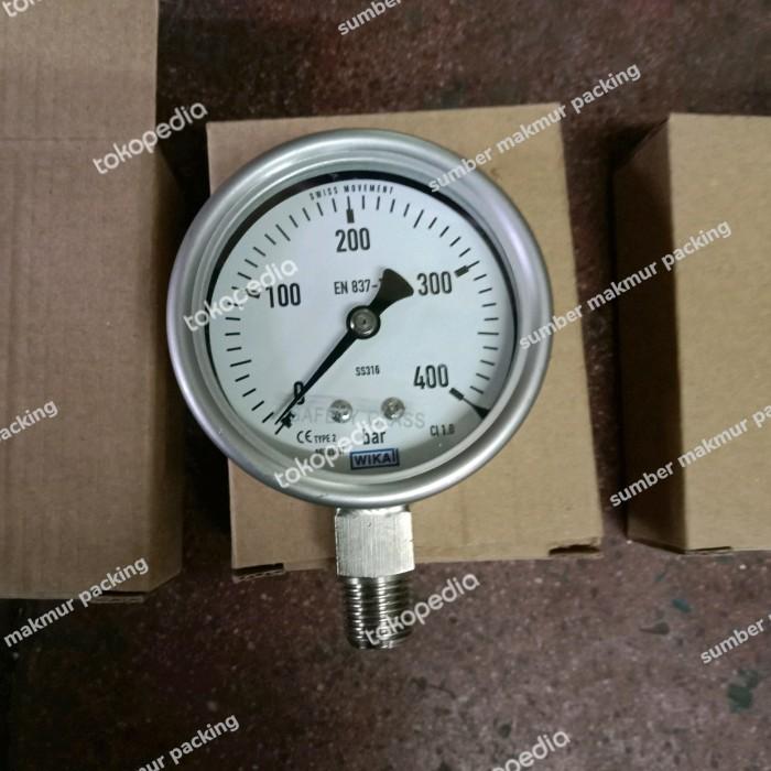 Jual Wika Pressure gauge 400 bar size 4 inch full stainless drat 1/2 npt - Jakarta Barat - ERA ...