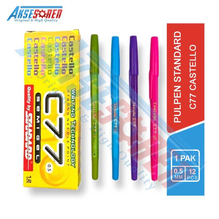Jual Pulpen Standard C77 Castello [1 Pack] Bolpen Ballpoint Pena 1 Pak ...