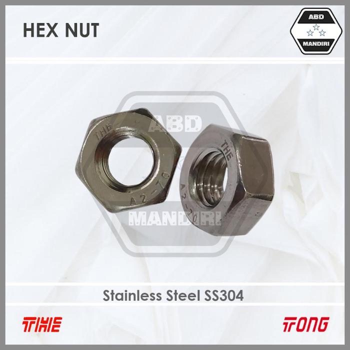 Jual SS304 Mur Hexagon Stainless M6 ( Hex Nut ) M6 - 1.0 - Kota Tangerang - ABD MANDIRI | Tokopedia