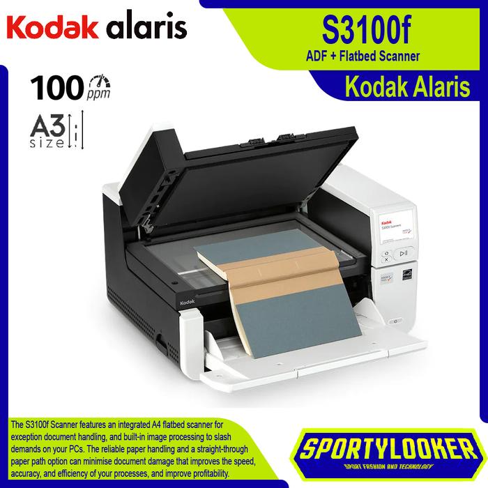 Jual Kodak Alaris S3100f ADF + Flatbed Scanner | A3 | 100 ppm - Kota ...