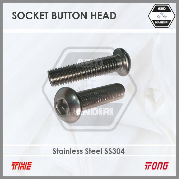 Jual SS304 Baut Button L Stainless M4 X 10 ( Socket Button Head ) M4x10 - Kota Tangerang - ABD ...