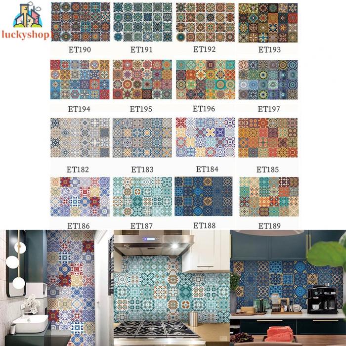 Jual 24pcs Stiker Ubin Mosaik Kamar Mandi Dapur Rumah Dinding Atau ...