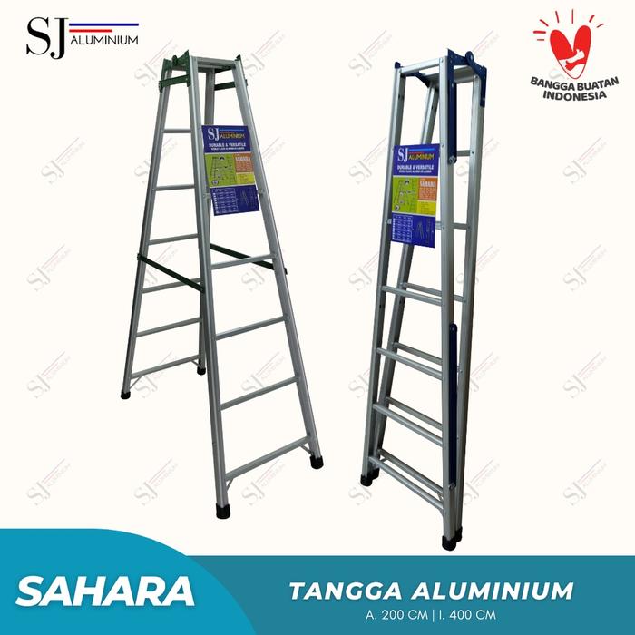 Jual Tangga Lipat Aluminium Sahara Jumbo Ladder Multifungsi 200KG ...