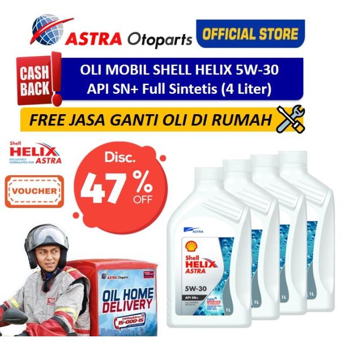 Jual Oli Mobil Shell Helix 5W-30 4 Ltr Free Ganti Oli di TempatRumah ...