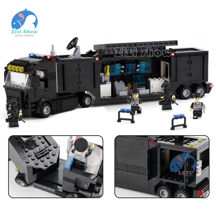 Jual Leyu Mainan Balok Bangunan Minifigure Lego Model Mobil Polisi ...