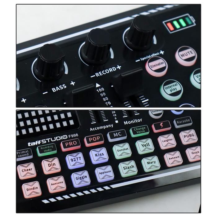 Jual Taffstudio F998 Pro Audio Bluetooth Mixer Sound Card Live ...