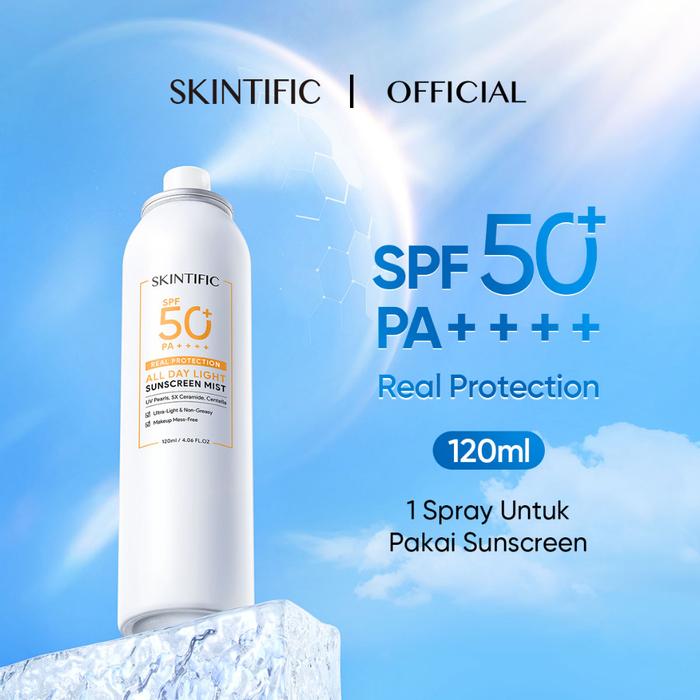 Promo SKINTIFIC All Day Light Sunscreen Spray SPF50 PA++++ Sunblock 120ML - Jakarta Timur ...