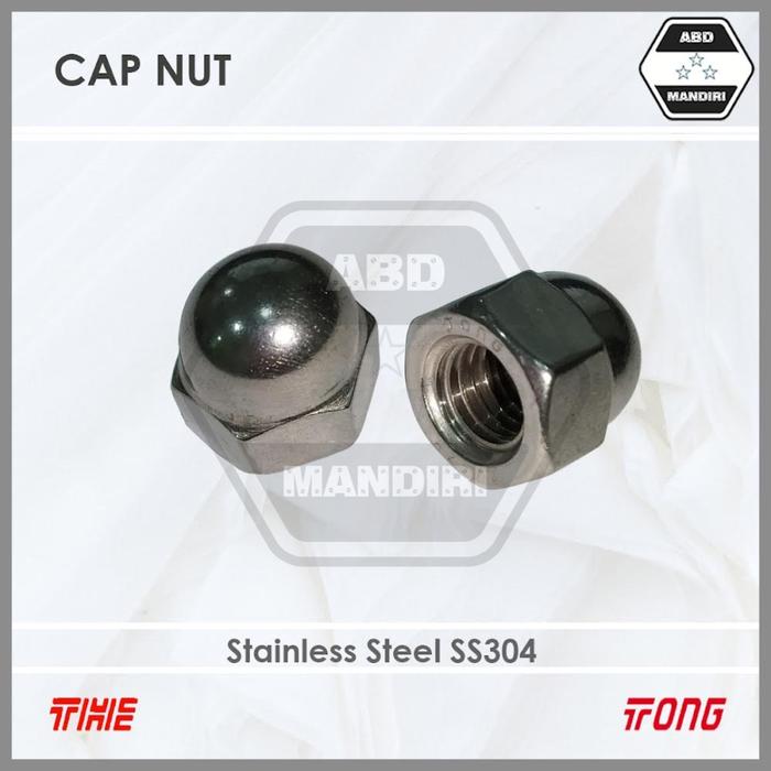Jual SS304 Mur Topi Stainless M6 ( Cap Nut ) M6 - 1.0 - Kota Tangerang ...