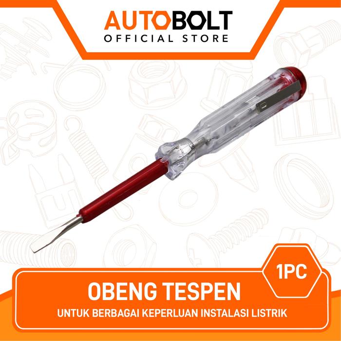 Jual Obeng Tespen 130 mm Test Pen Testpen Pengecek Cek Tegangan Listrik ...