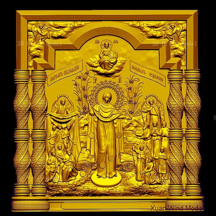 Jual Religion Icon 3D Stl Model Used For Cnc Artcam 3D Relief Model 3D ...