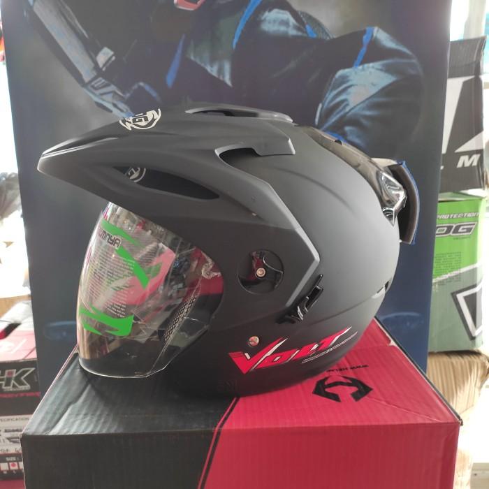 Jual HELM VOG VOLT DOUBLE VISOR - BLACK DOFF HITAM ORIGINAL TERMURAH ...