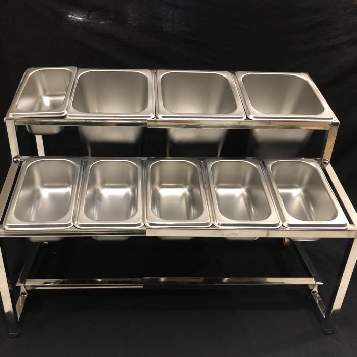 Jual Foodpan Rak Gastronom Level Stainless Condiment Insert Di Seller ...